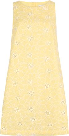 Apricot Floral Embroidered Shift Mini Dress