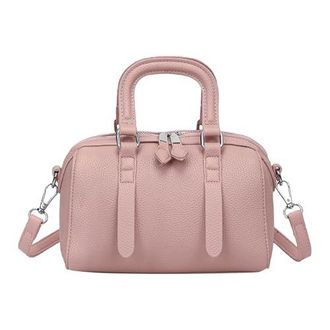 Generic Sac &agrave; bandouli&egrave;re en cuir synth&eacute;tique pour femme, sac &agrave; main polyvalent pour le travail, le shopping, les voyages, lautomne, rose, 16.14x9.84x5.12inch
