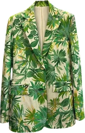 Maliparmi Maliparmi, Femme, Vestes, Multicolore, Taille: 44 FR Giacca in fantasia due bottoni