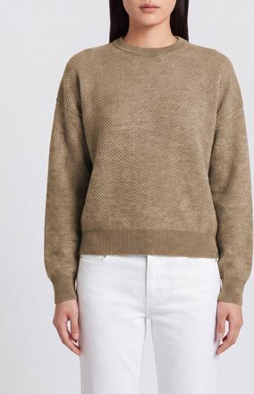 Brunello Cucinelli Pull ajour&eacute; en laine &agrave; col rond et emmanchures basses