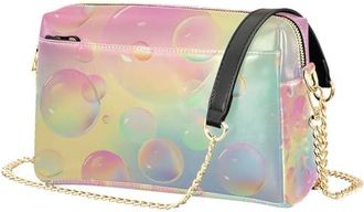 Mnsruu Sacs à bandoulière pour femme, sac à main en cuir à bulles colorées