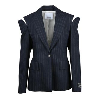 Erika Cavallini Semi Couture Taillierter Blazer - - Jackets - Damen - Blau - L
