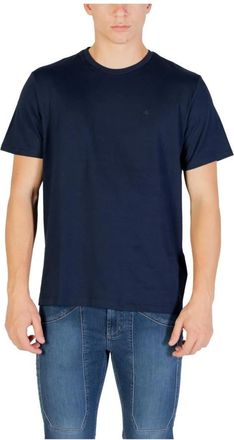 Calvin Klein Jeans Homme, Tops, Bleu, Taille: M T-shirt en coton &agrave; manches courtes et col rond