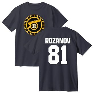 Generic Heated Rivalry Merch Ilya Rozanov T-shirt en coton unisexe &agrave; manches courtes et col rond d&eacute;contract&eacute; tendance, gris, 3XL