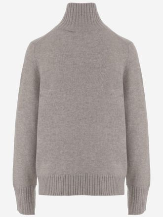 Allude Womens Cashmere Sweater Beige