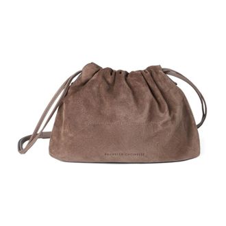 Brunello Cucinelli Femme, Sacs, Brun, Taille: ONE Size BC Duo Bucket Bag