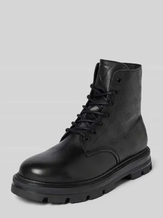 Guess Boots aus Leder mit Logo-Muster Modell GARDA
