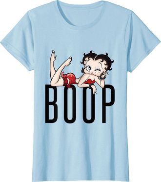 Betty Boop T-Shirt Liegend Wink Grau Unisex Klein