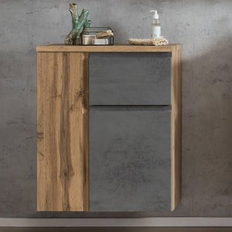 Casa home24 Unterschrank 65cm Grau/Beton Dekor