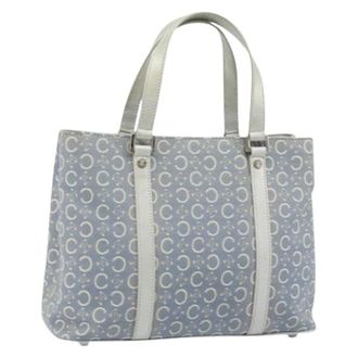 Celine Sac &agrave; main Pre-owned C Macadam en toile - Femme - Pre-owned - Bleu - Taille: ONE Size