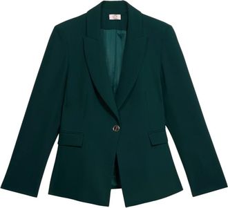 Oltre Crepe Stoff Blazer - - Jackets - Damen - Gr&uuml;n - L