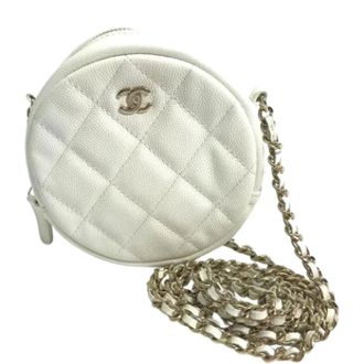 Chanel Pre-owned Cuir sacs-chanel - Femme - Pre-owned - Blanc - Taille: ONE Size