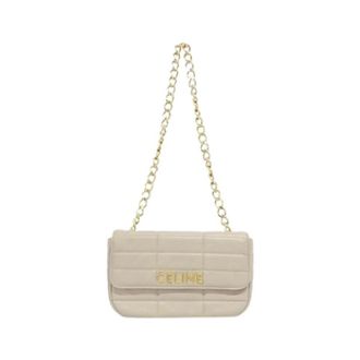 Celine Sac bandouli&egrave;re en cuir de ch&egrave;vre Pre-owned - Femme - Pre-owned - Beige - Taille: ONE Size
