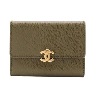 Chanel Pre-owned Card Case Trifold Wallet - - Pre-owned - Damen - Gr&uuml;n - ONE SIZE