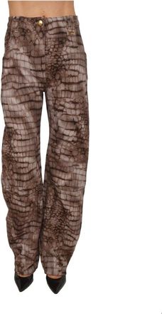 Elisabetta Franchi Femme, Jeans, Brun, Taille: W29 Pantalone