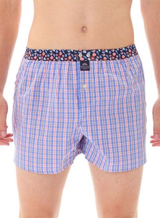 MC Alson Herren Boxershorts blau Reine Baumwolle Gemustert