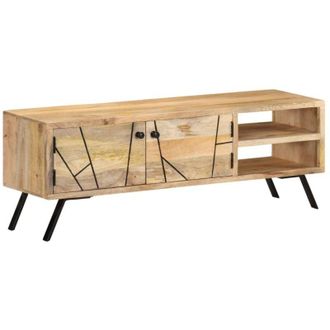 vidaXL Meuble tv 110x30x40 cm Bois massif de manguier