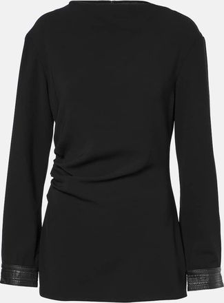 Proenza Schouler Top Alexis aus Crêpe mit Lederimitat