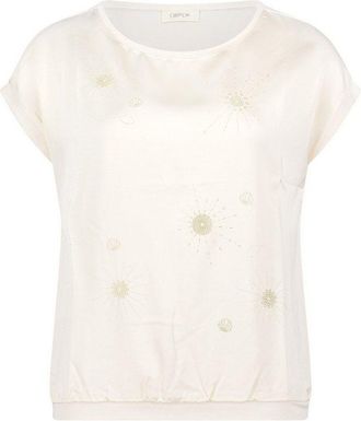 Cartoon Kurzarmshirt Damen mit Rippb&uuml;ndchen (1-tlg)