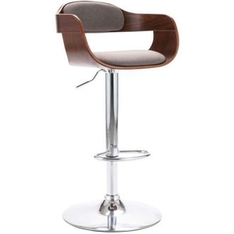 vidaXL Barhocker Sperrholz und Taupe Stoff Vidaxl