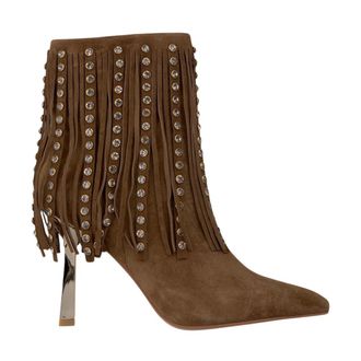 Alma En Pena Hoher Kn&ouml;chelstiefel mit Fransen - - Shoes - Damen - Braun - 38 EU