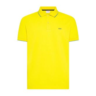 Sun 68 Polo Small Stripe on Collar S/S - - Tops - Herren - Gelb - 3XL