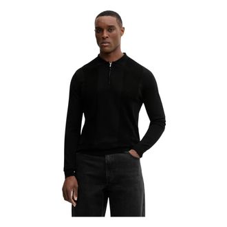 Karl Lagerfeld Pullover mit Stehkragen und Rei&szlig;verschluss - - Knitwear - Herren - Schwarzk - S