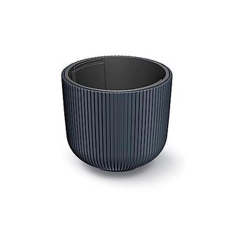 Prosperplast Milly Blumentopf 34,9 x 29,0 cm Anthrazit - moderner Kunststoff-Pflanztopf, leicht & robust, pflegeleicht, f&uuml;r Innen & Au&szlig;en