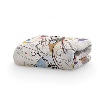 Picanova Couverture Polaire en Flanelle avec Impression dimage 200x150cm - Wassily Kandinsky Composition VIII - Plaid de canapé de qualité supérieure - Couvert