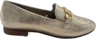 Jana Damen Slipper mit Blockabsatz Vegan, Gold (Gold Met STR), 39 EU