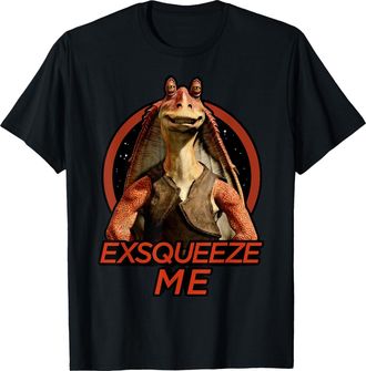 Star Wars Jar Jar Binks Exsqueeze Me Portrait T-Shirt