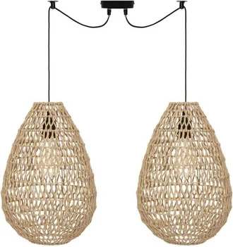 Atmosphera Suspension Beige Etel de 28 cm - Lampe Suspendue Design par Atmosphera Cr&eacute;ateur dInt&eacute;rieur