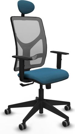 Piqueras y Crespo Drehstuhl f&uuml;r den Schreibtisch, mit 1D-Armlehnen, h&ouml;henverstellbare Lendenwirbelst&uuml;tze und festes Kopfteil, ausgestattet mit 3 Positionen und Schneids