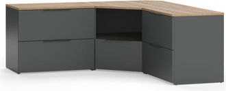 Vicco Wohnwand Wido, Anthrazit/Sonoma, 3 Teile