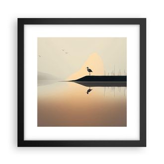 Arttor Wandposter Art Prints 30x30cm Poster Schwarzrahmen Vogel Landschaft Minimalismus K&uuml;che Wanddeko Bild Wand Kunstdruck Deko Wandbilder Dekoration Wohnzi