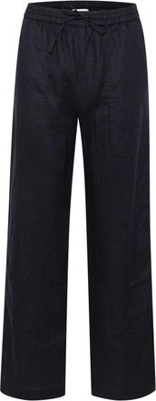 Part Two Femme, Pantalons, Bleu, Taille: 36 FR Pantalon en lin bleu foncé Straight-Leg