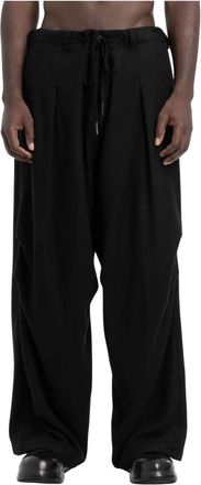 Andrea Ya'aqov Homme, Pantalons, Noir, Taille: L Pantalon ample drap&eacute; en laine m&eacute;lang&eacute;e