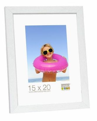 Deknudt Frames S44CF1-40.0X60.0 Bilderrahmen, Holz/MDF, Schlichter Stil, schmal, 63,5 x 43,5 x 1,47 cm, Weiß