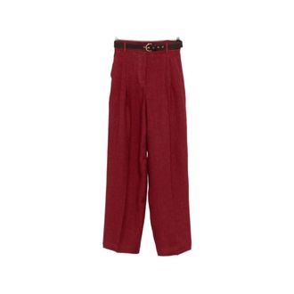 Max Mara Femme, Pantalons, Rouge, Taille: 36 FR Mstsumero Wide Pantalons