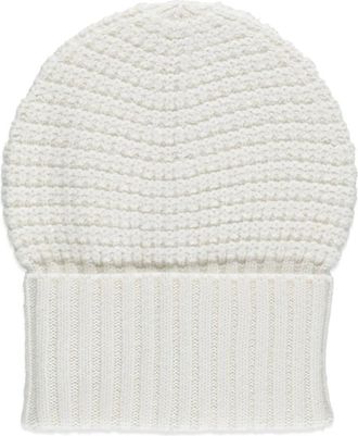 Fabiana Filippi Femme, Accessoires, Blanc, Taille: ONE Size Bonnet en laine et soie avec sequins