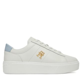 Tommy Hilfiger Sneakers Tommy Hilfiger Platform Court Sneaker FW0FW08464 Wei&szlig;