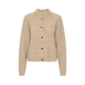 Gestuz Beiger Kurzer Cardigan Alphagz Stil - - Knitwear - Damen - Beige - XL