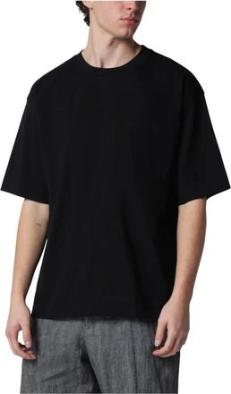 Dries Van Noten Homme, Tops, Noir, Taille: S T-shirt Coupe Medium avec Poche de Poitrine