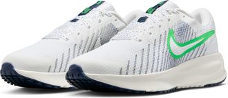 Nike Laufschuh NIKE Run Defy, Herren, Gr. 42,5, wei&szlig; (wei&szlig;, gr&uuml;n spark, midnight navy), Synthetik, Textil, Schuhe Laufschuh, Topseller