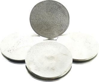 Gasper Runde Untersetzer 4er Set Ø 10 cm Silber aus Aluminium