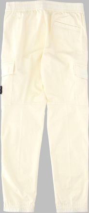 Stone Island Cotton-Wool Blend Cargo Pants - White