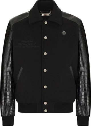Philipp Plein Homme, Vestes, Noir, Taille: L Coster Jacket Cocco Sleeves & Shoulders