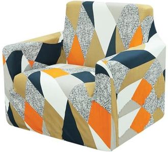 Comart Fashion Sofabezug - Sesselbezug für 1-Sitzer - elastisch mit Armlehnen - Rutschfester Bezug - schmutzabweisend und Kratzfest - atmungsaktiv - maschine