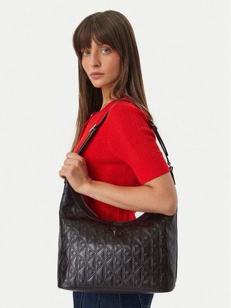 Calvin Klein Handtasche Emblem Aop Debossed Medium Shbag LV04F3875G Braun