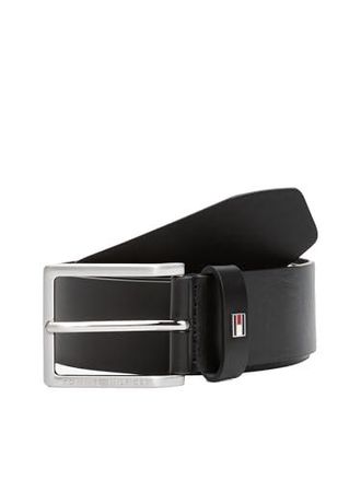 Tommy Hilfiger Homme Ceinture Adan 3,5 cm Cuir, Noir (Black), 120 cm